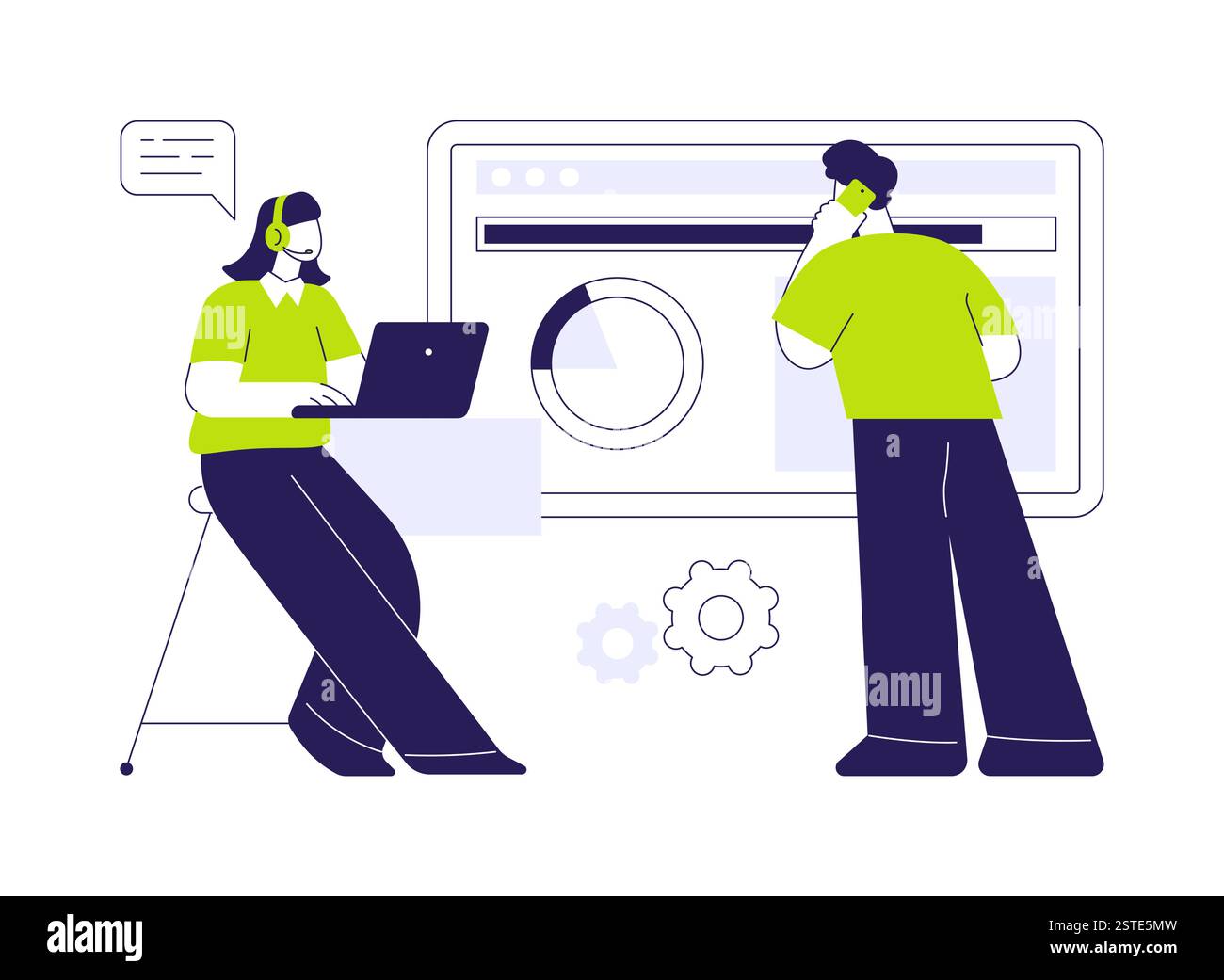 Installation assistance abstract concept vector illustration Stock ...