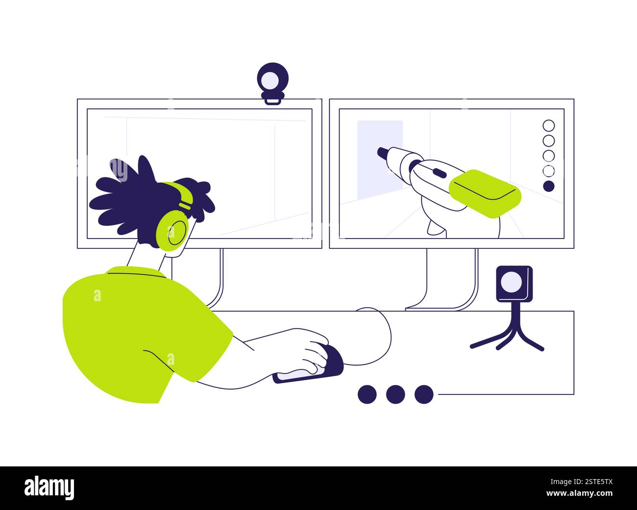 Computer video games abstract concept vector illustration Stock Vector ...