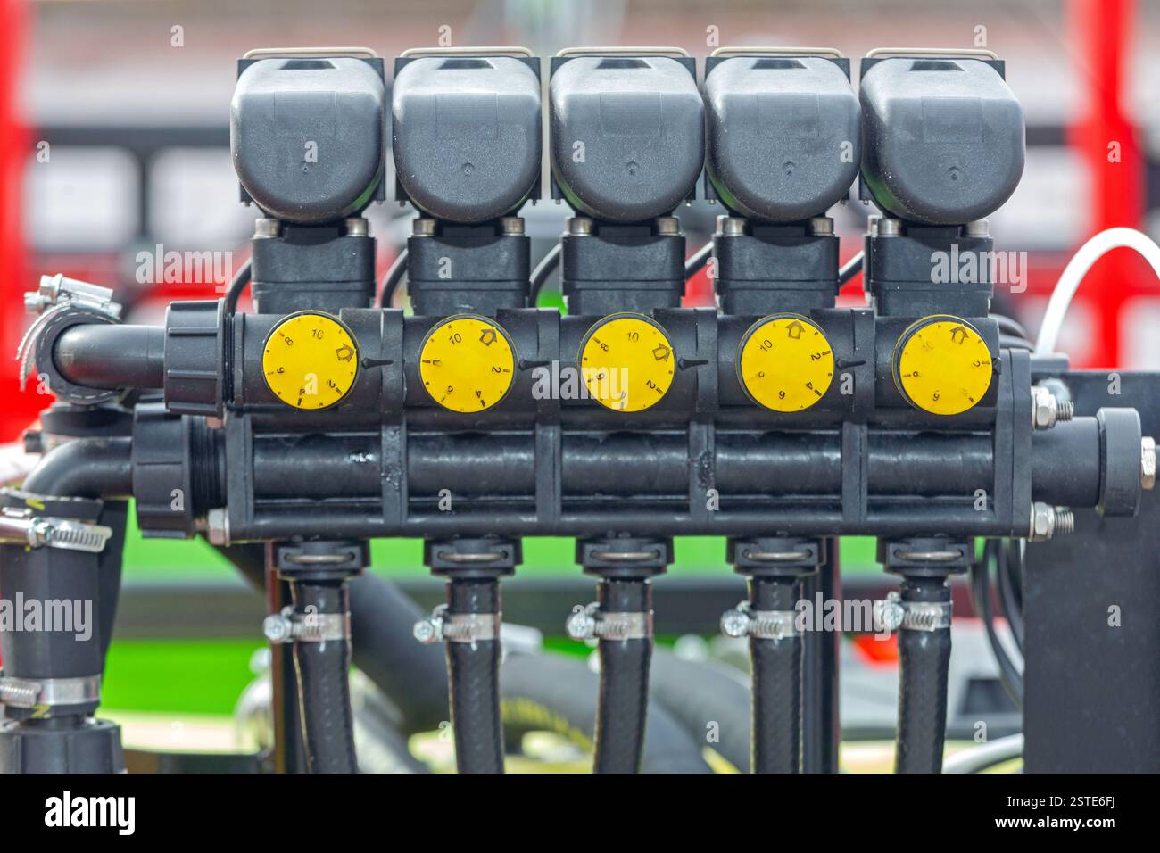 Sprayer Control Unit Valve Buttons at Agriculture Equipment Stock Photo ...