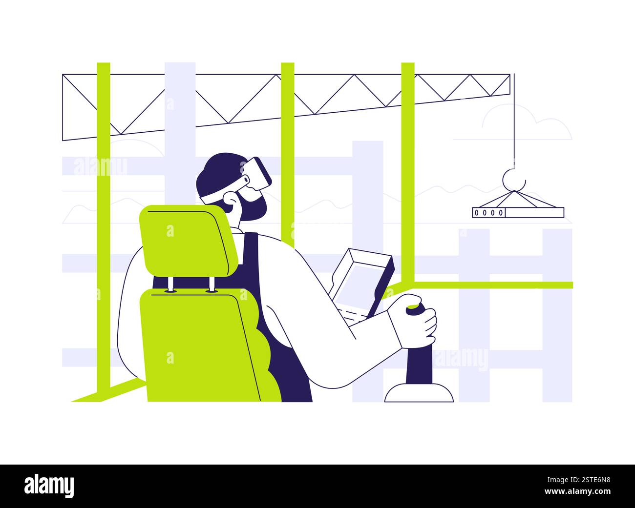 VR in construction abstract concept vector illustration Stock Vector ...