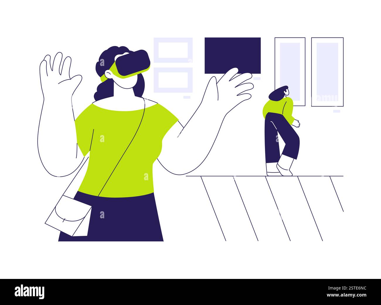 Museum virtual visit abstract concept vector illustration Stock Vector ...