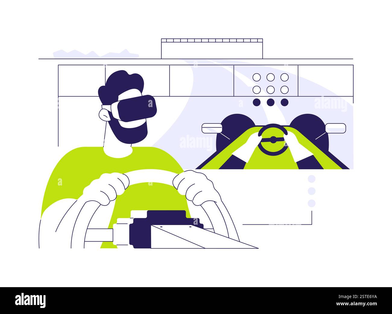 VR in entertainment abstract concept vector illustration Stock Vector ...