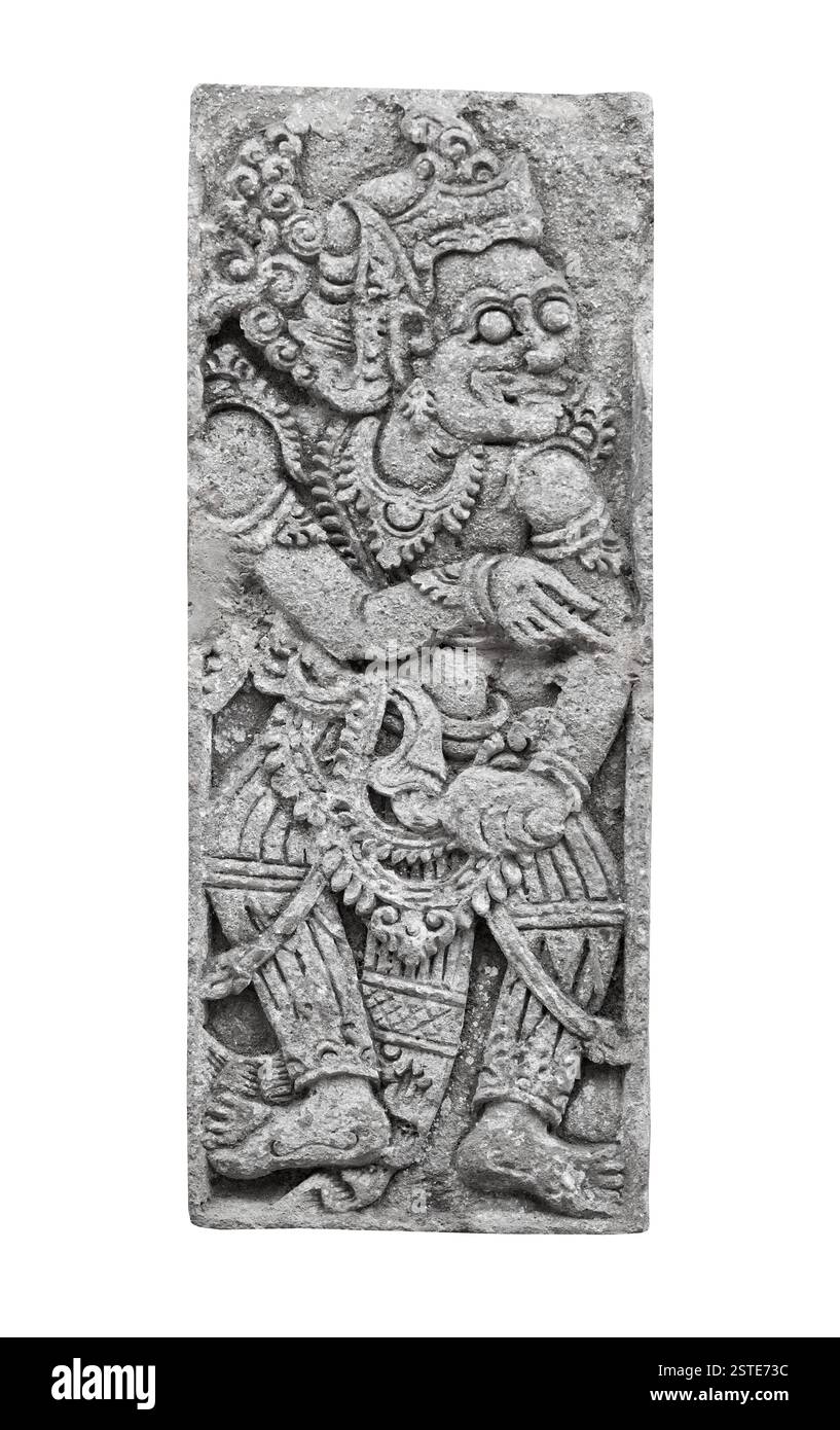 Stone tablet with the image of the deity. Indonesia, Bali Stock Photo ...