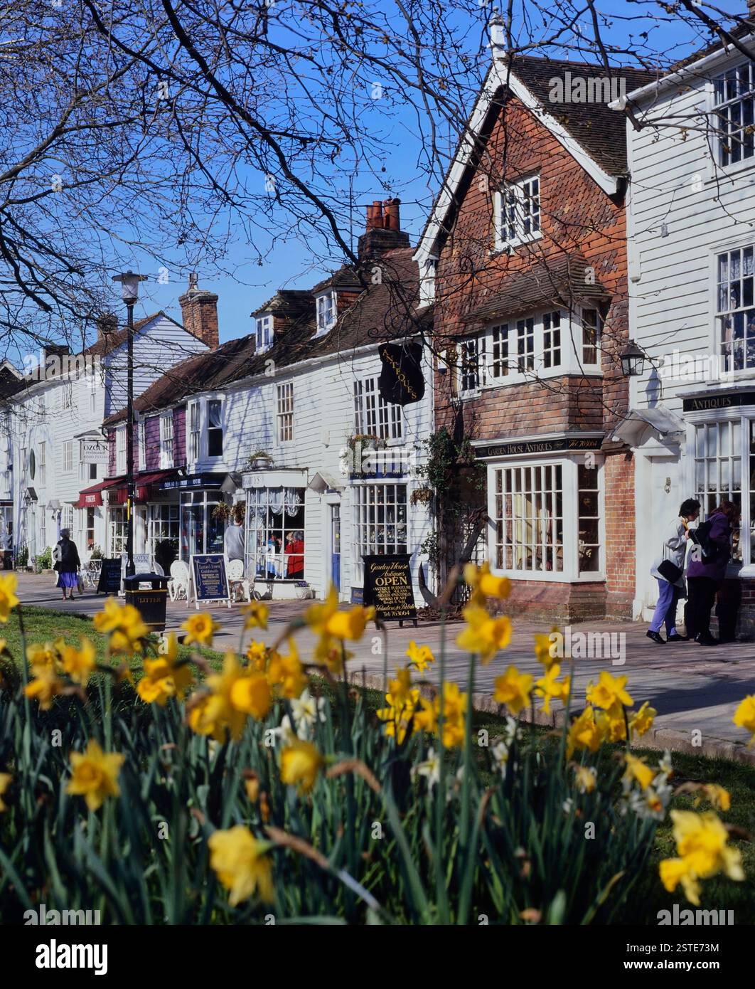 Tenterden high street in spring. Kent. England. UK Stock Photo - Alamy