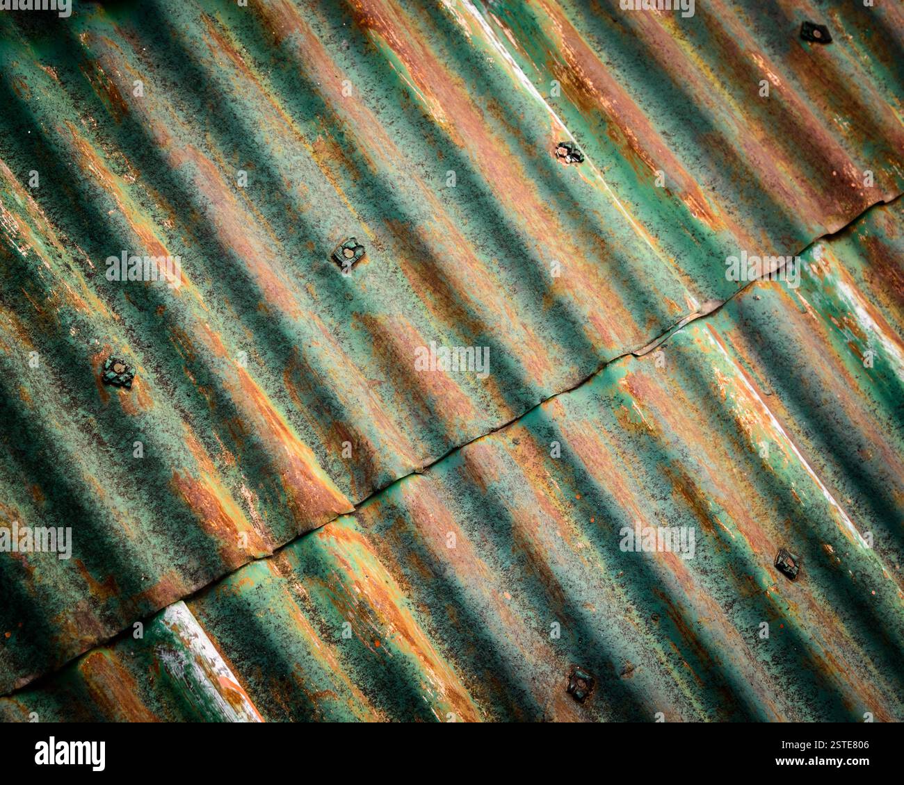 Rusty corrugated steel roof Stock Photo - Alamy