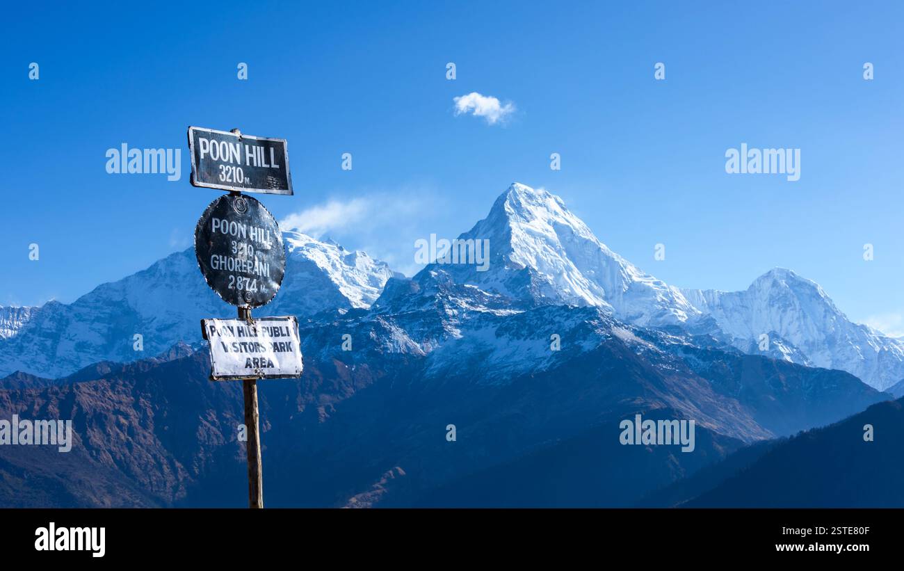 Poon hill view point in ghorepani hi-res stock photography and images ...