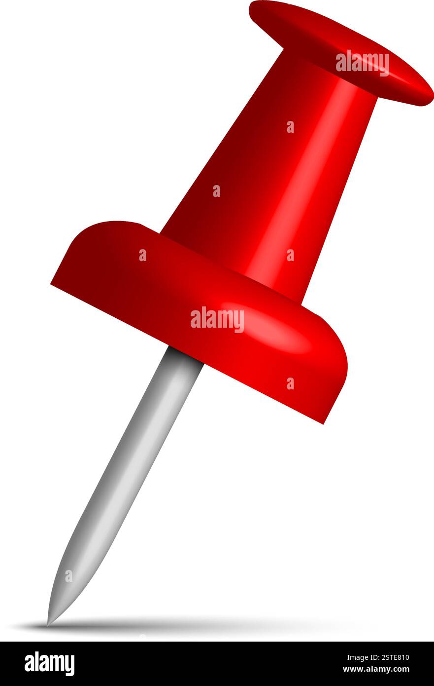 red thumbtack. Push pin. Vector illustration Stock Vector Image & Art ...