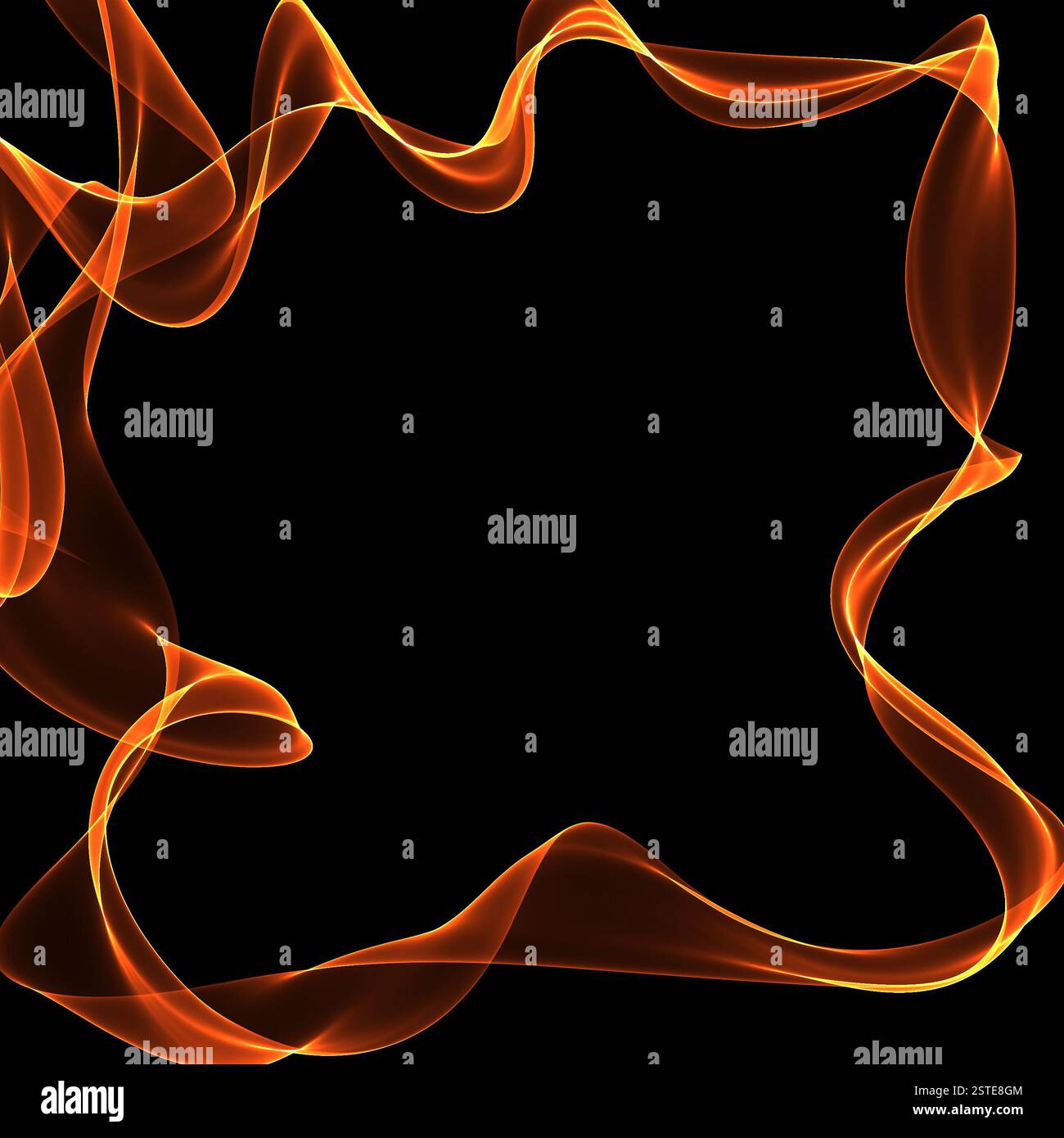 Frame of fire lines on black Stock Photo - Alamy