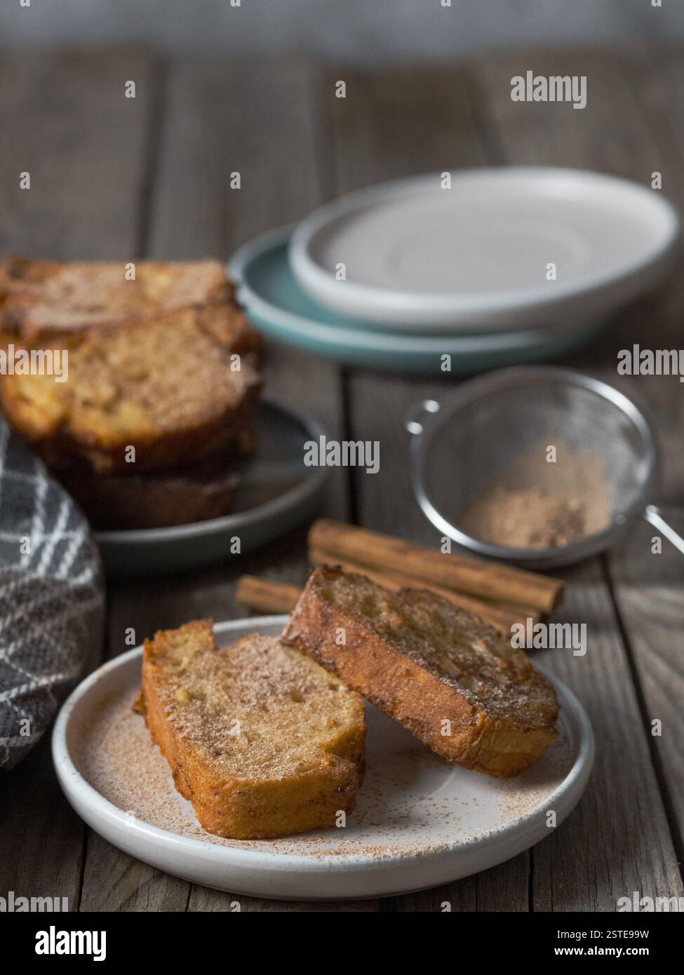 Traditional torrijas dish. Typical sweet from Spain with cinnamon and ...