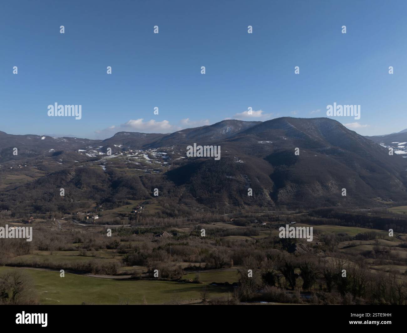 Monastero, Italy - February 15th 2025 Captivating aerial view of the ...