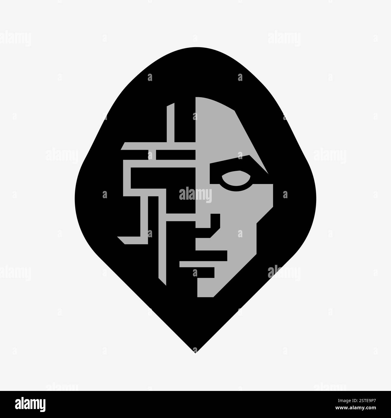 Man In Hood Logo Abstract Hacker Logo Simple Vector Illustration Eps10 Stock Vector Image