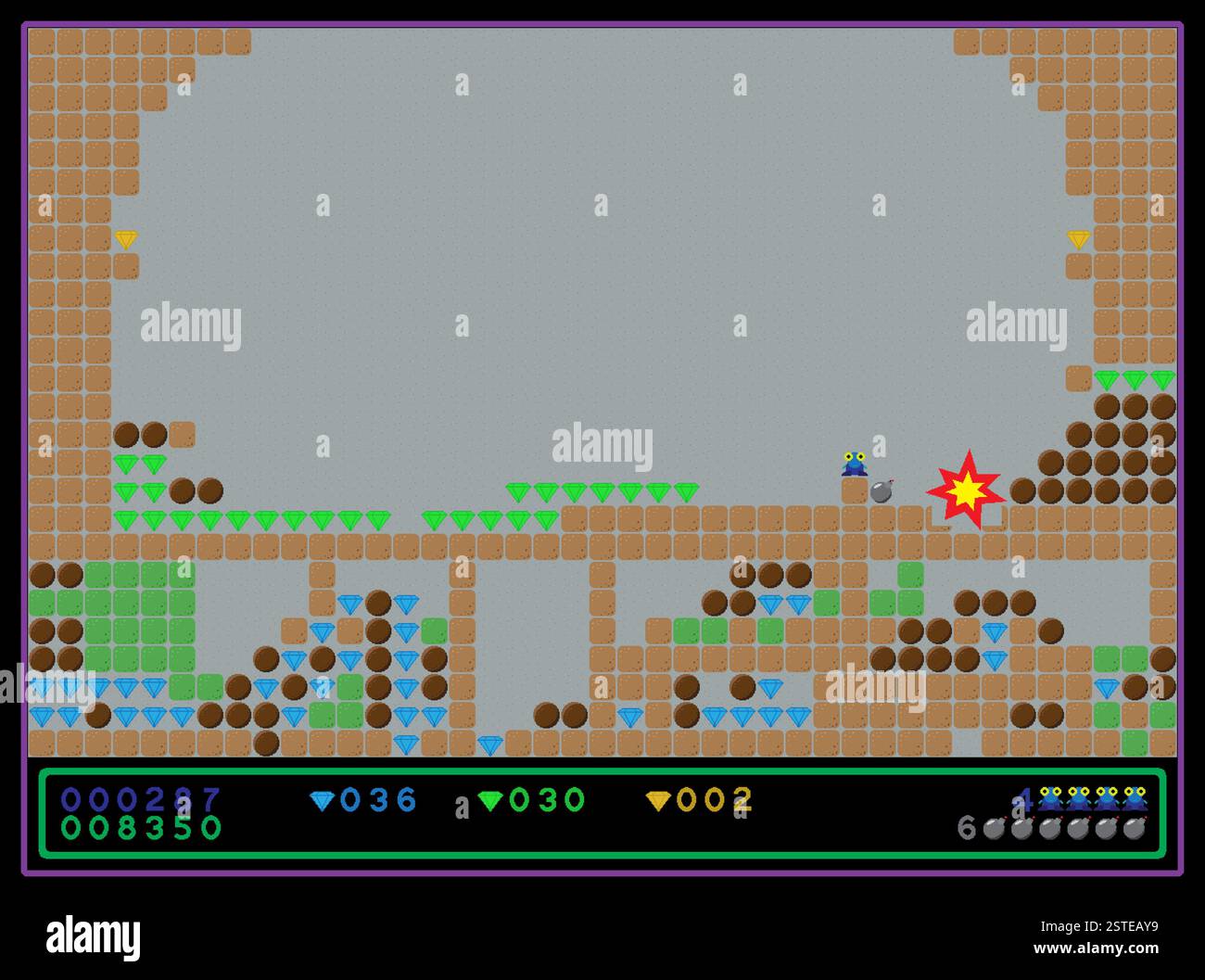 Screenshot of the old style computer game Stock Photo - Alamy