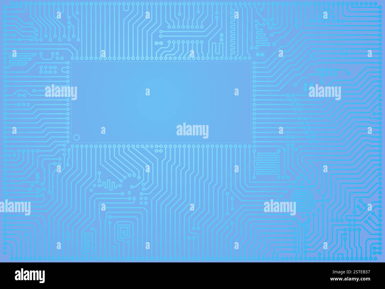 Hi-tech abstract blue circuit board background Stock Photo - Alamy