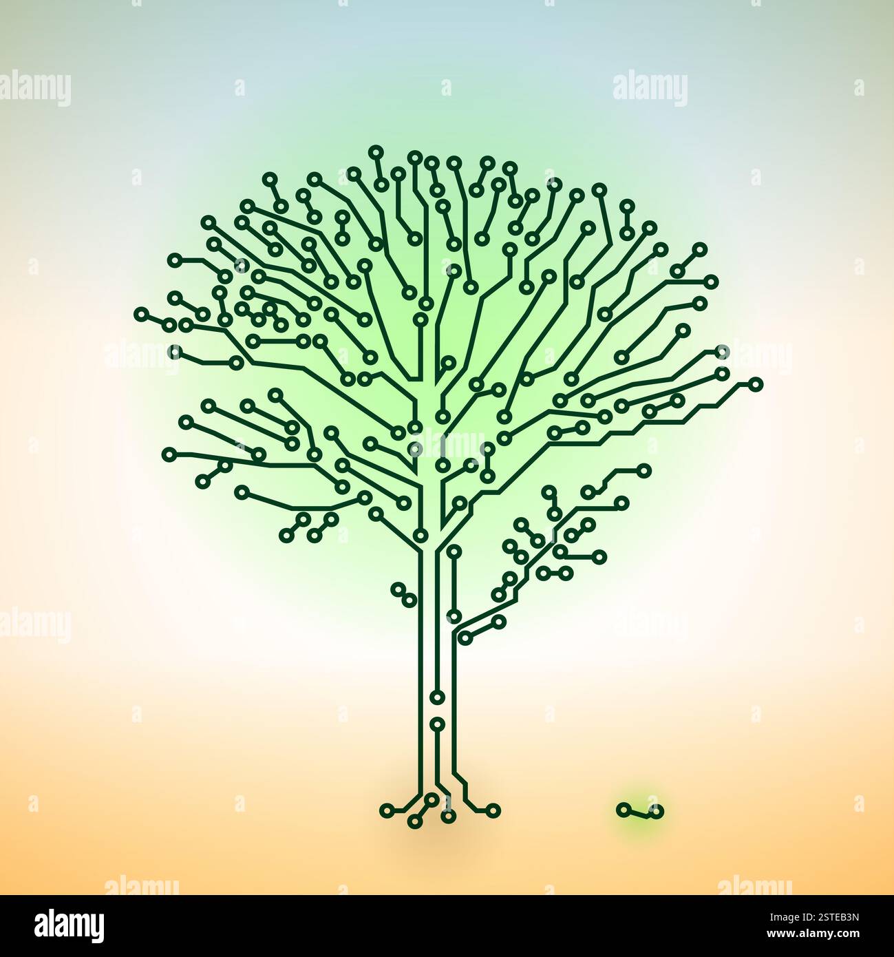 Circuit board electronic tree - digital technology concept Stock Photo ...