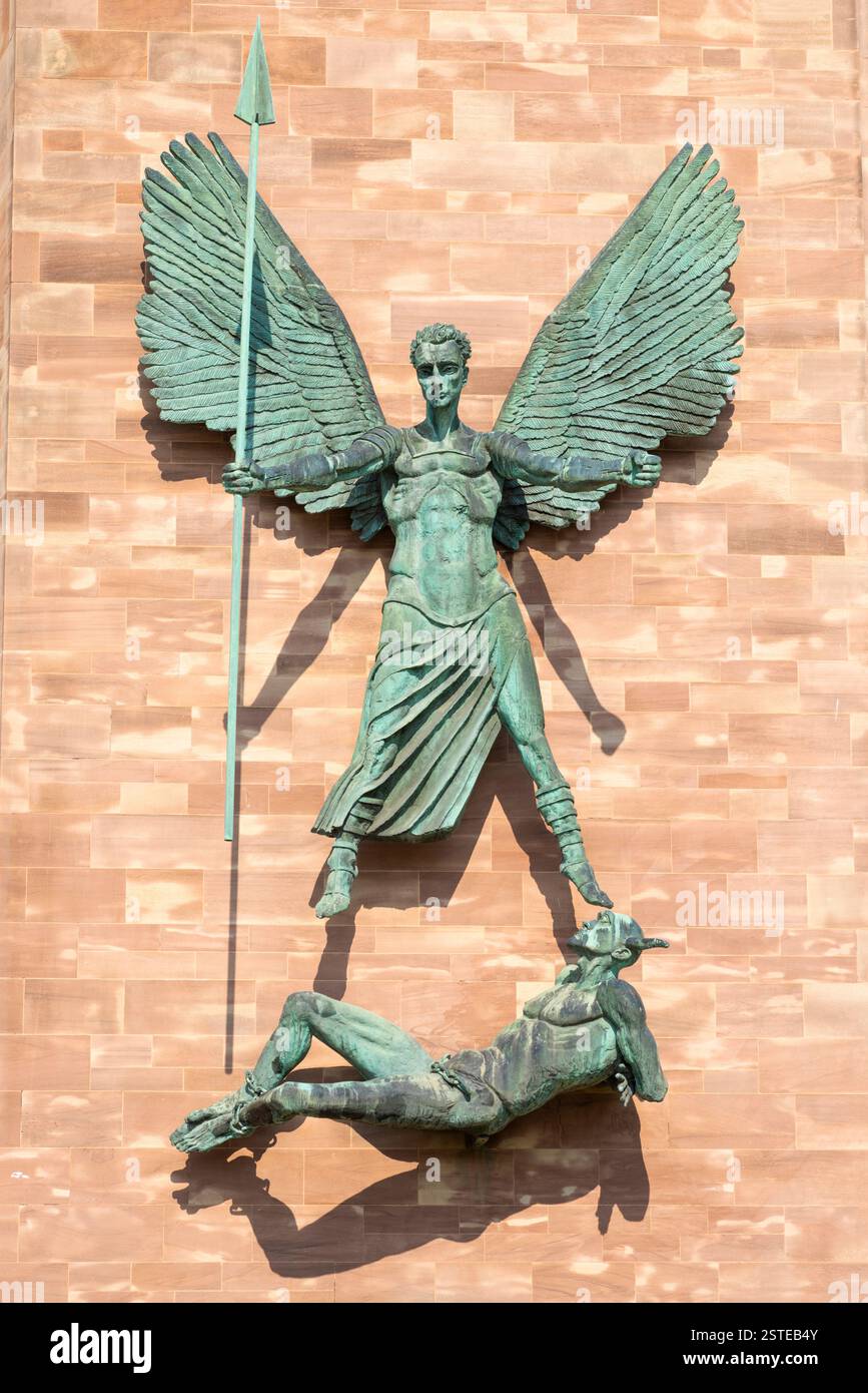 Coventry cathedral wall St Michael's Victory over the Devil by Jacob ...