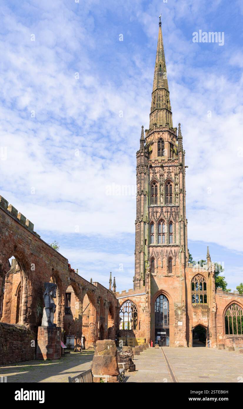 Coventry cathedral ruins of the old bombed ruined cathedral Coventry ...