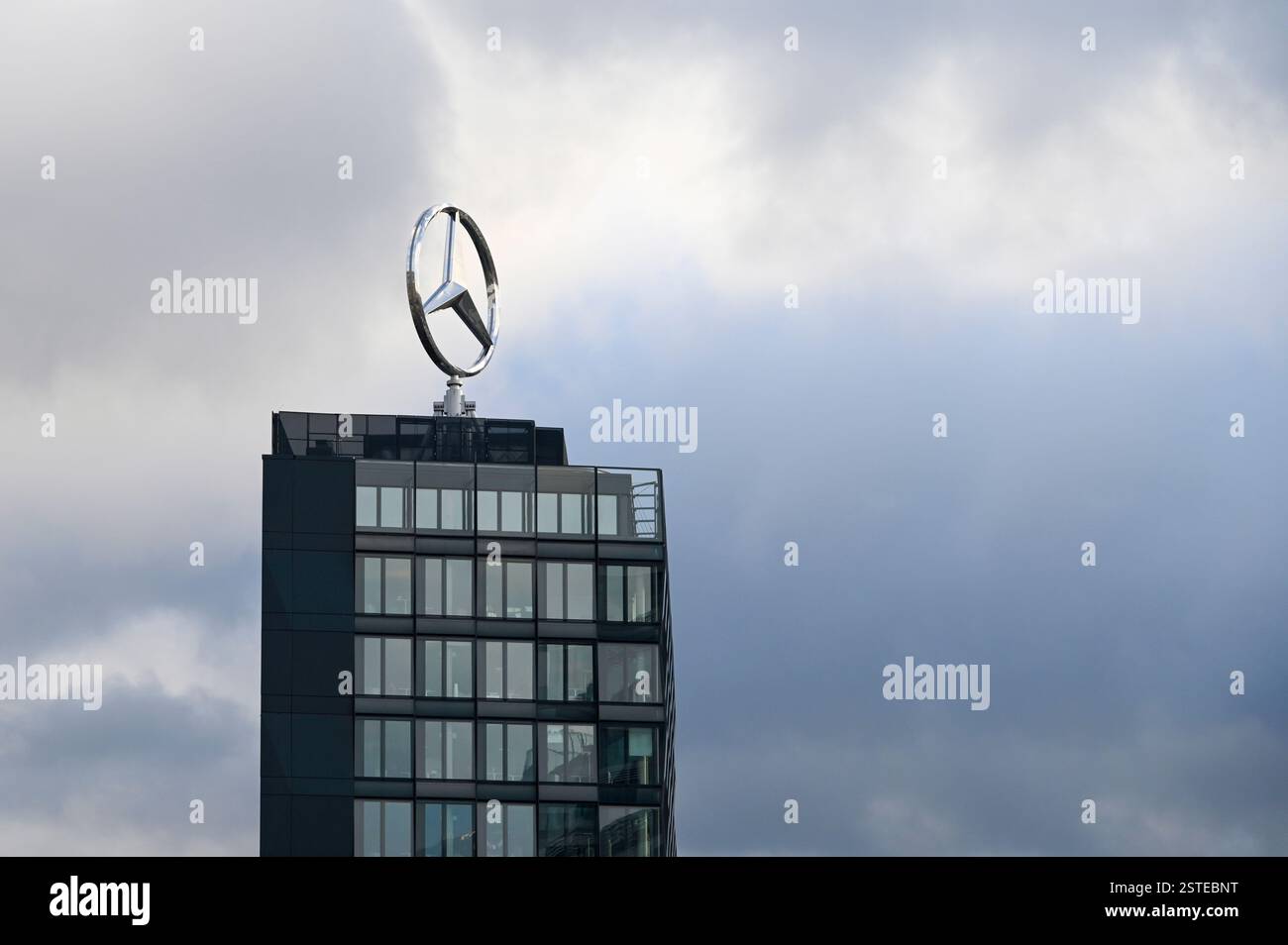 BERLIN - JAN 08: Classic symbol of Mercedes-Benz company in Berlin on ...