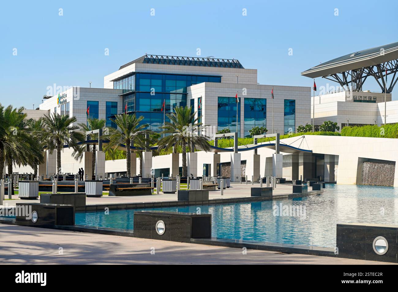 MUSCAT - SEPT 19: Facade of new Muscat international Airport with palm ...