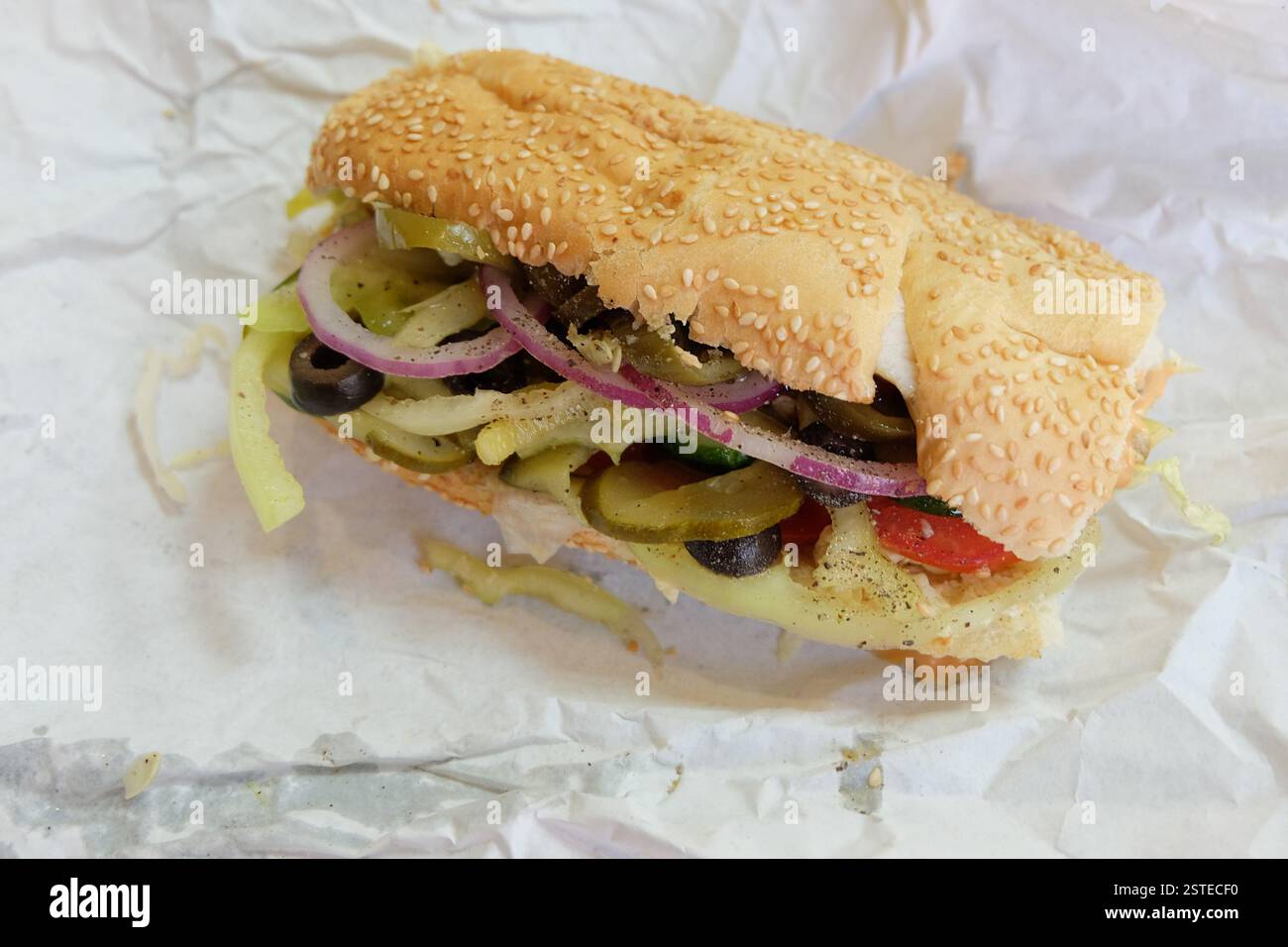 Steak and Cheese Sub Stock Photo - Alamy