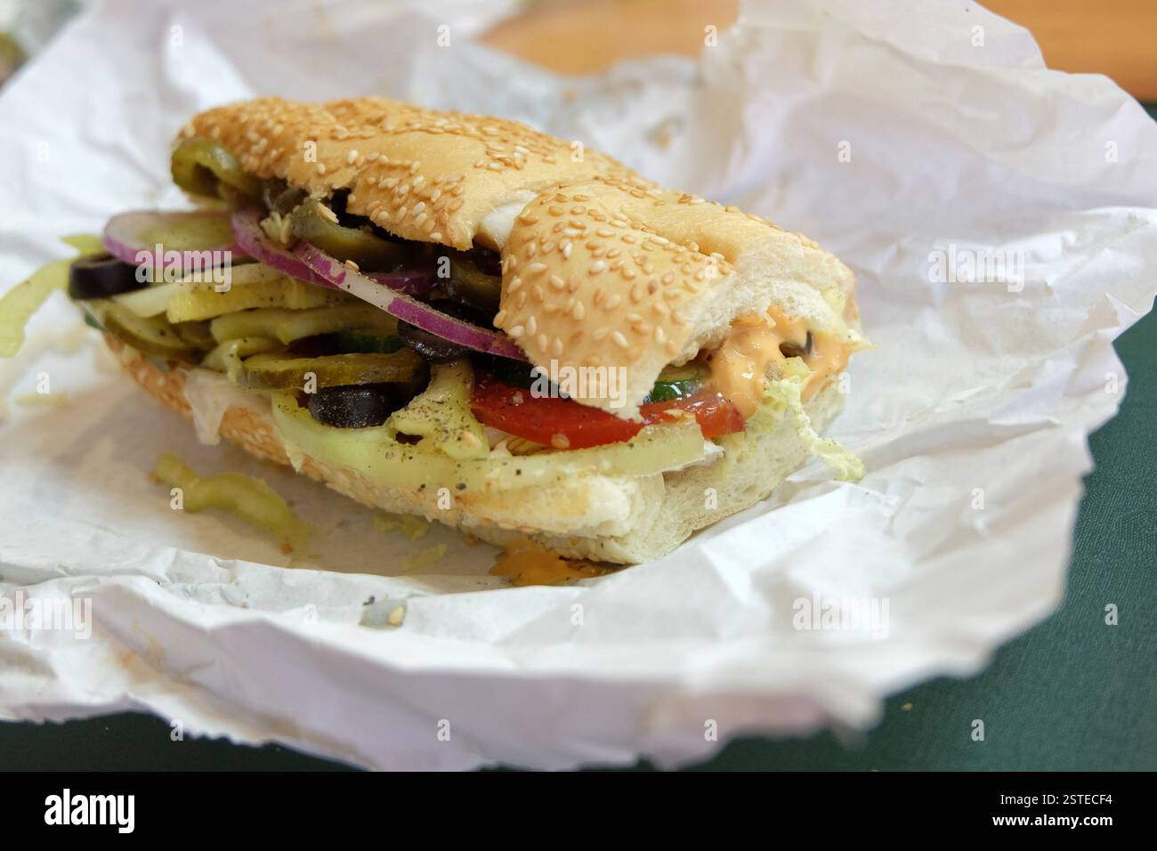 Steak and Cheese Sub Stock Photo - Alamy