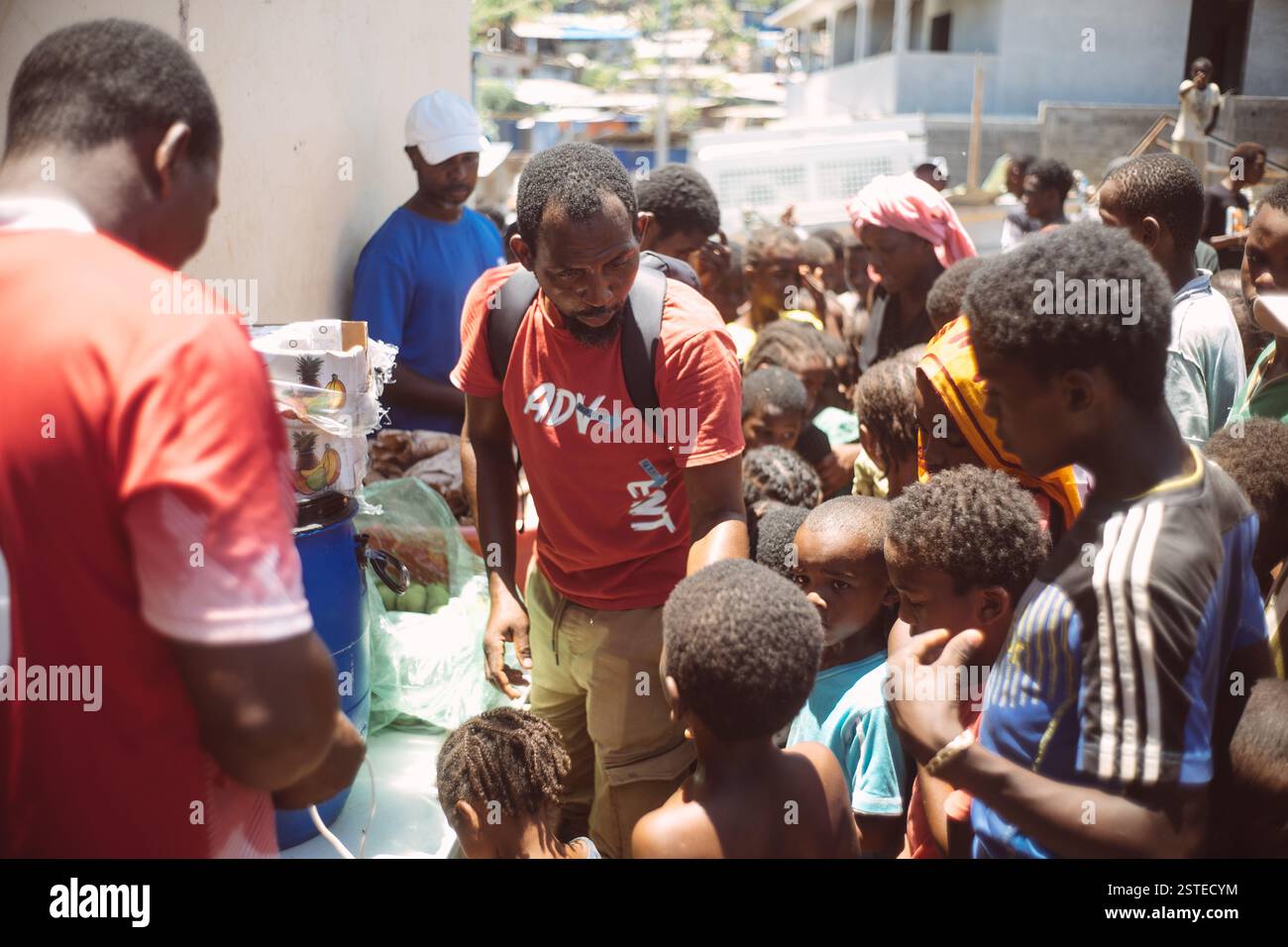 Mayotte, France. 07th Jan, 2025. In Kaweni, food distributions are ...