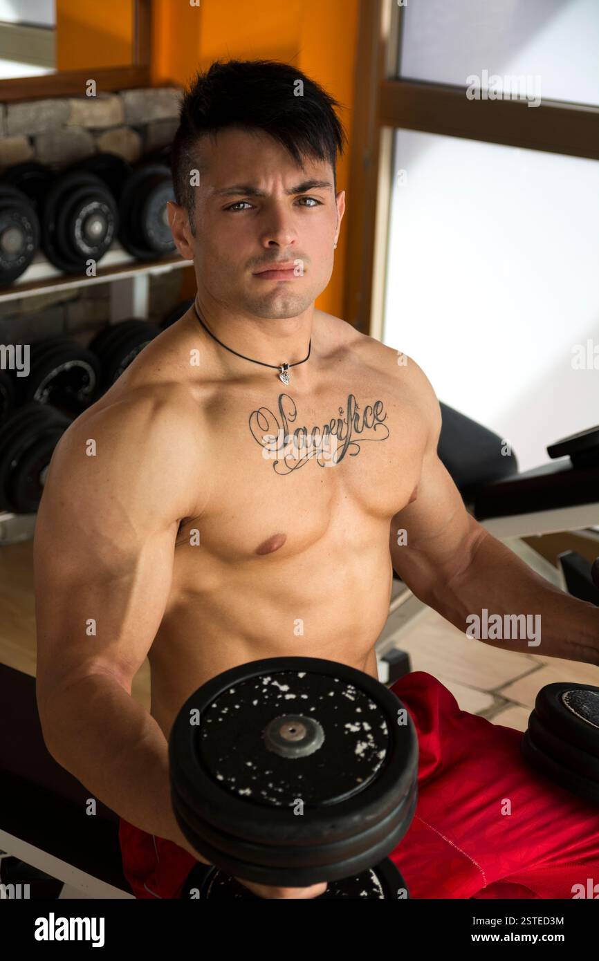 Muscular young man hands hi-res stock photography and images - Alamy