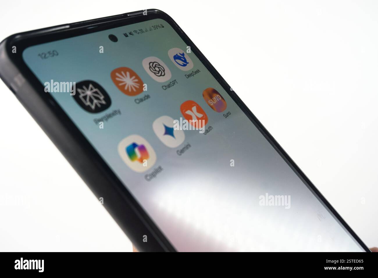 Sleman, Indonesia - February 2025, 15: Close-up smartphone's display ...