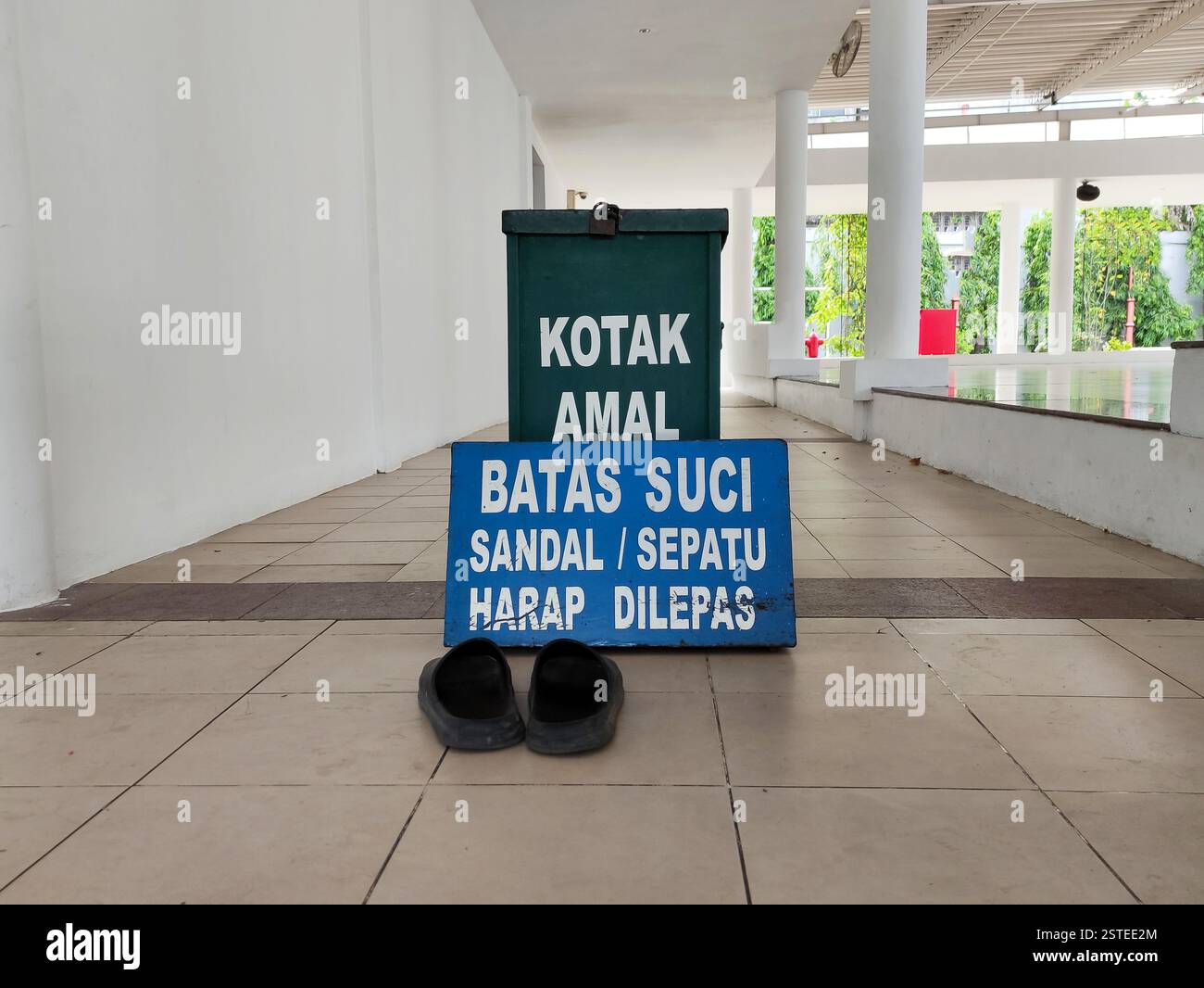 Sacred Boundary Mark for Footwear or "Batas Suci" Displayed Near ...