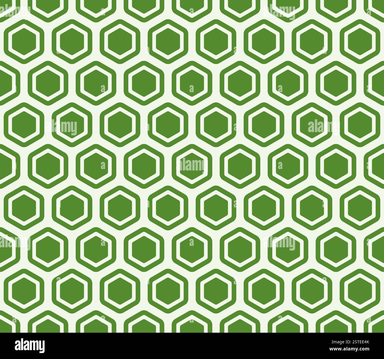 Hexagon geometric shapes background. Olive Drab color on matching background. Bold rounded ...