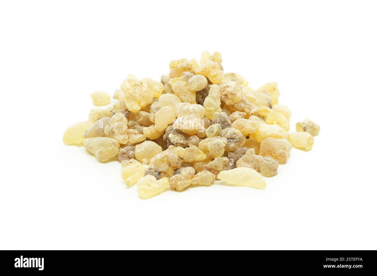 Natural organic frankincense or olibanum aromatic resins isolated on ...