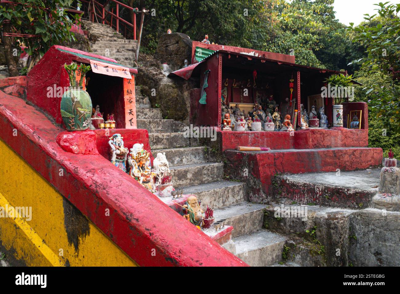 Hong Kong, China. 18th Feb, 2025. Variety of Chinese god statues are ...