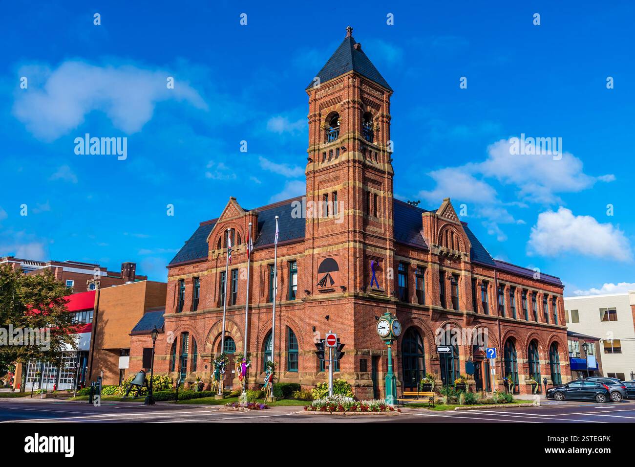A view the town hall in the centre of Charlottetown, Prince Edward ...