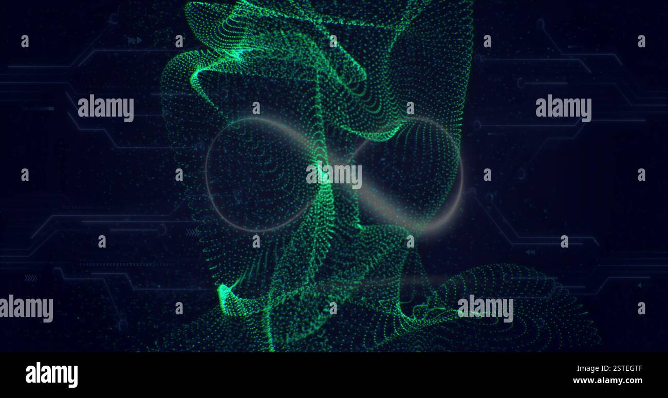 Digital particle wave cyber technology hi-res stock photography and images - Alamy