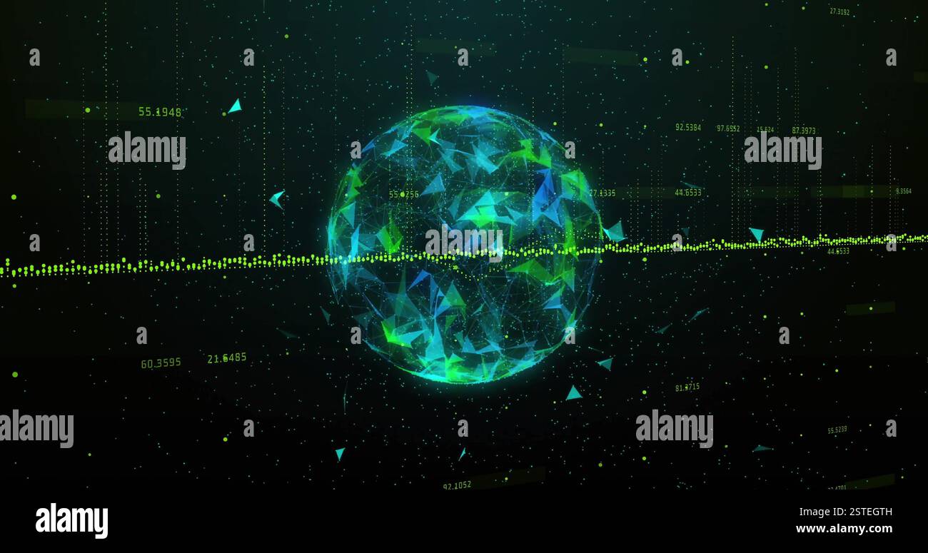 Geometric network structure data points hi-res stock photography and ...