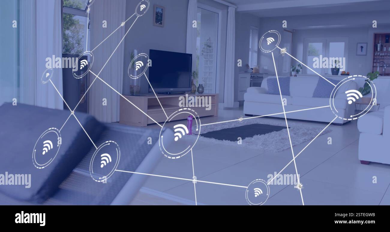 Global network connections user icons hi-res stock photography and ...