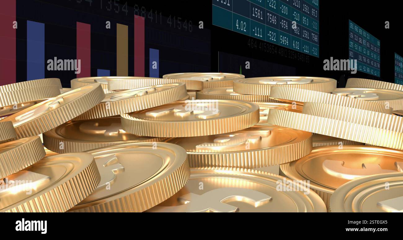 Stacks of golden coins hi-res stock photography and images - Alamy