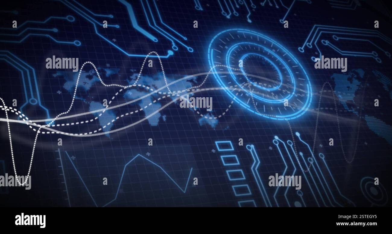 Digital infrastructure map circuit hi-res stock photography and images ...