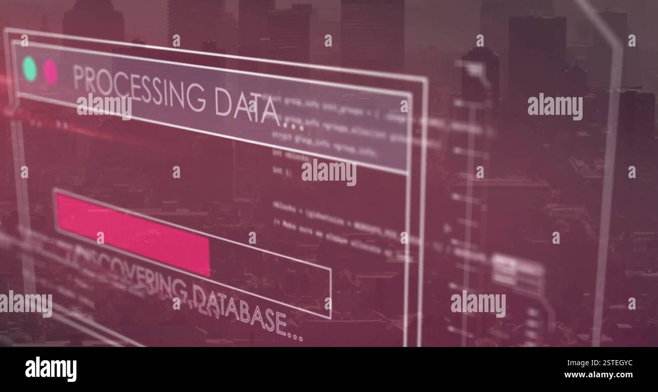 Processing data and discovering database image over cityscape ...