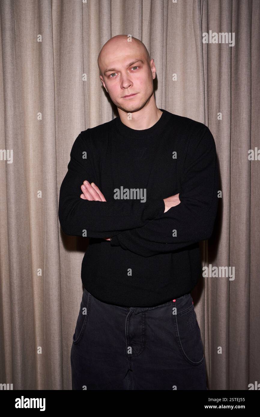 Russian actor Yura Borisov, from the film "Anora," poses for a portrait ...