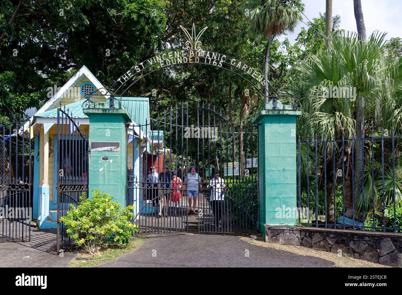 St Vincent - Kingstown - Entrance gate to St Vincent Botanic Gardens ...