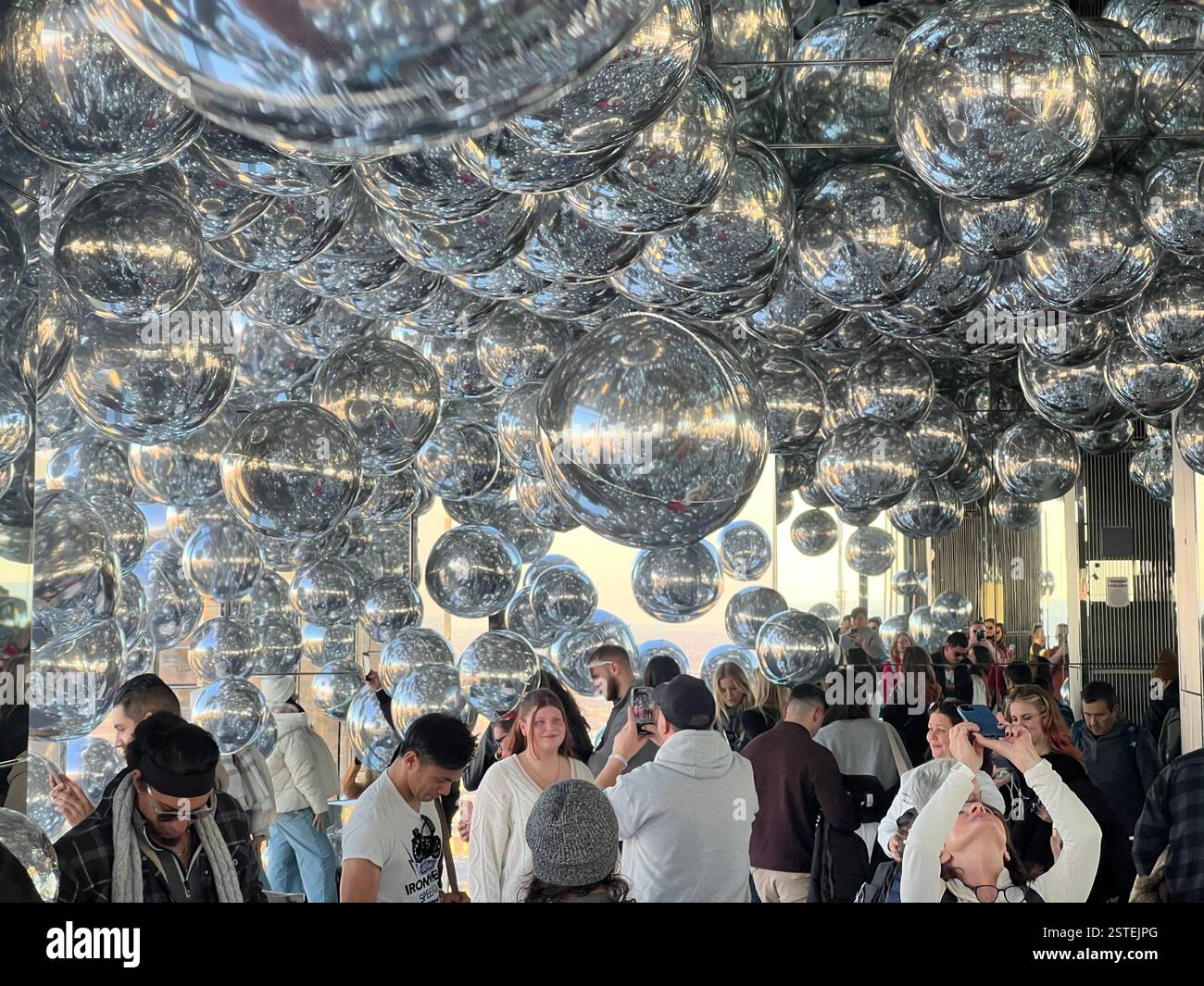 New York, USA. 18th Feb, 2025. Visitors on the "Summit" viewing ...