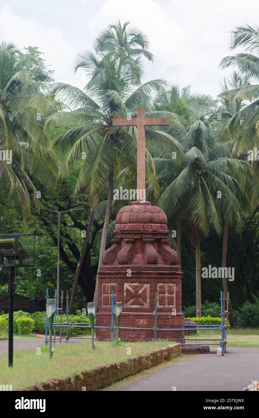 A Holy Cross in a park beside The Basilica of Bom Jesus is a Catholic ...