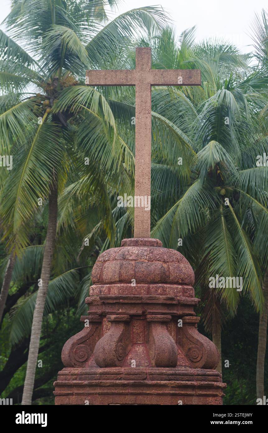 A Holy Cross in a park beside The Basilica of Bom Jesus is a Catholic ...
