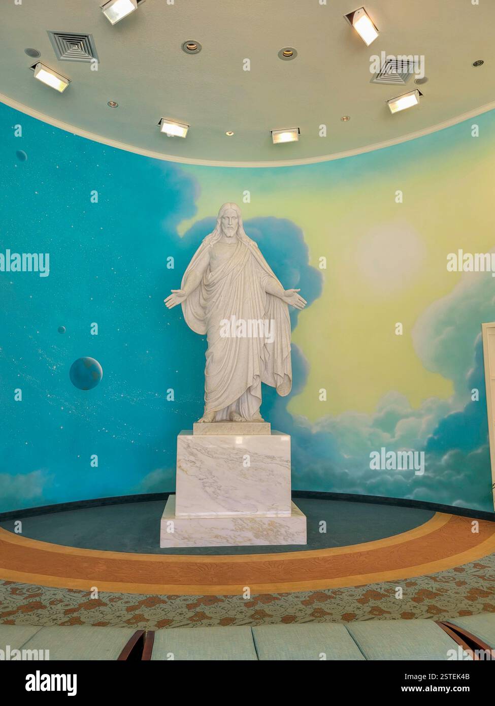 the Christ Statue at the Laie Temple Stock Photo - Alamy