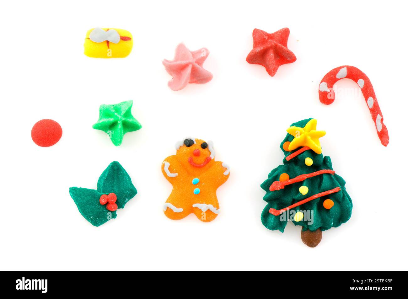 Christmas candy cane decorated Cut Out Stock Images & Pictures - Alamy