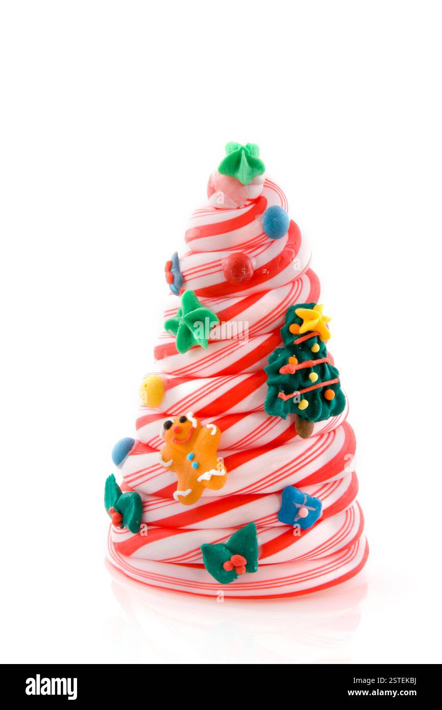 Christmas candy cane decorated Cut Out Stock Images & Pictures - Alamy