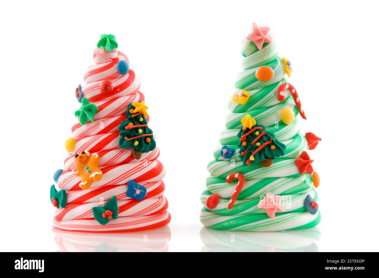 Christmas candy cane decorated Cut Out Stock Images & Pictures - Alamy