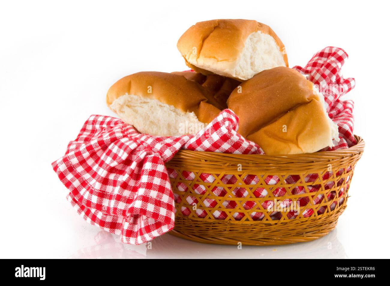 little bread in a basket Stock Photo - Alamy