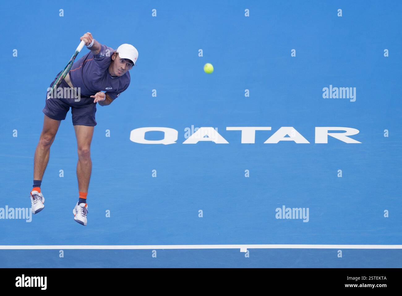 Alex De Minaur of Australia during the 2025 Qatar ExxonMobil Open, ATP ...