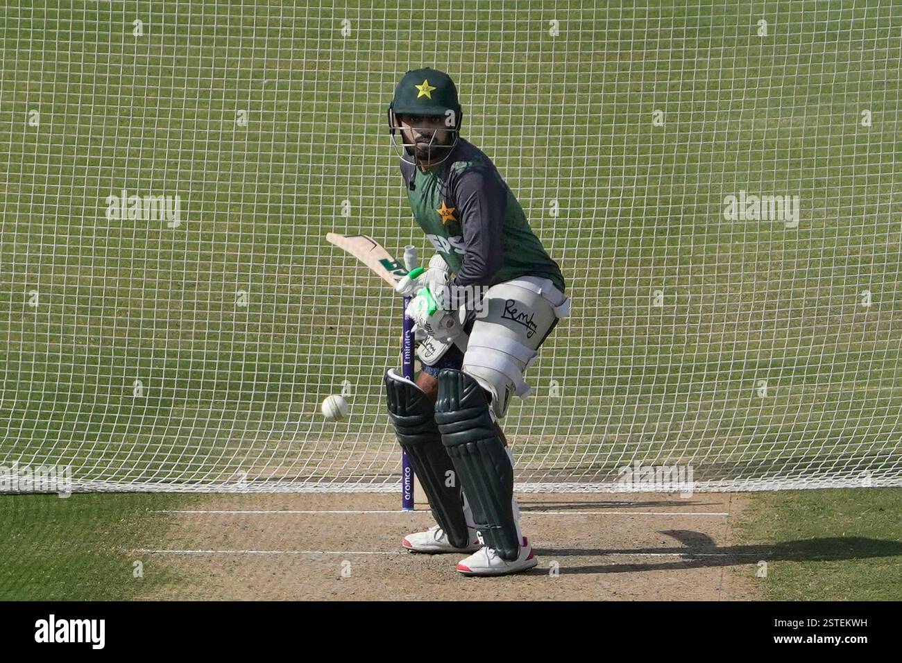 Pakistan's Babar Azam attends a practice session ahead of the ICC ...
